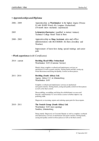 Bewerbung Linked In Version | DOCX | Careers