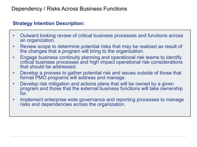 Enterprise PMO Dependency and Risk Management | PDF | Business ...