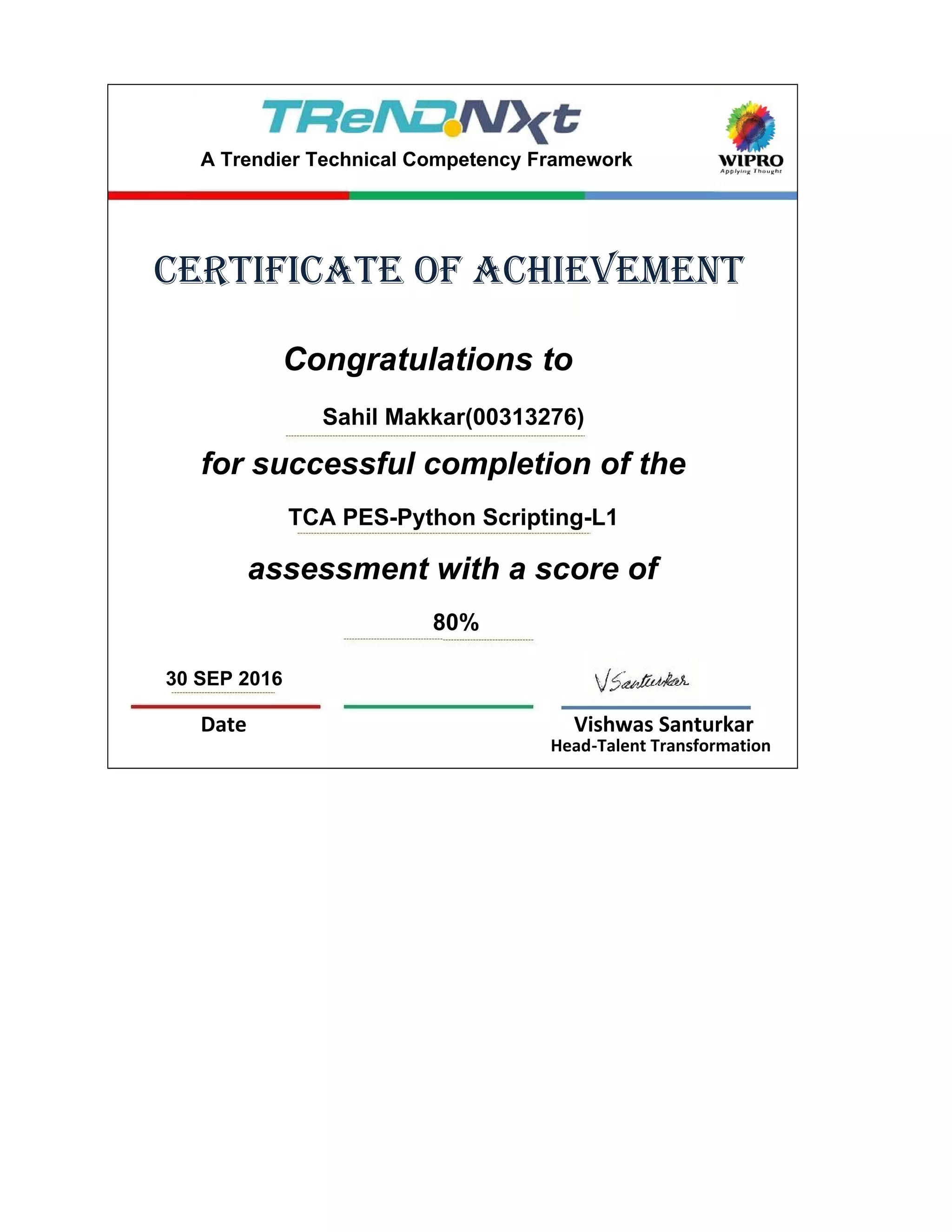 Sahil Makkar_python_certificate | PDF