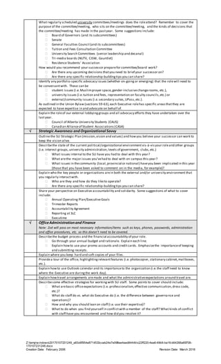 Exec Job Shadow Checklist 2016 | PDF