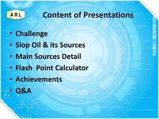 Process Optimization & Slop Oil Reduction( Fahad Khan) | PPTX