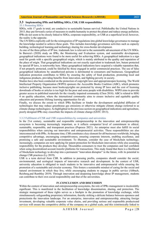 Bridging the Gap: Intellectual Property Rights and Sustainable ...