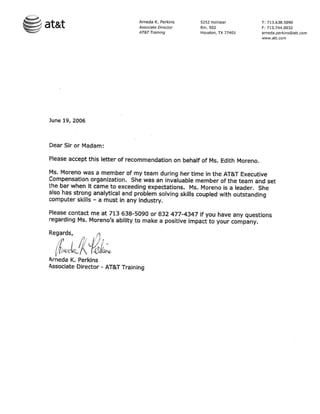 Letter of recommendation from Arneda Perkins | PDF