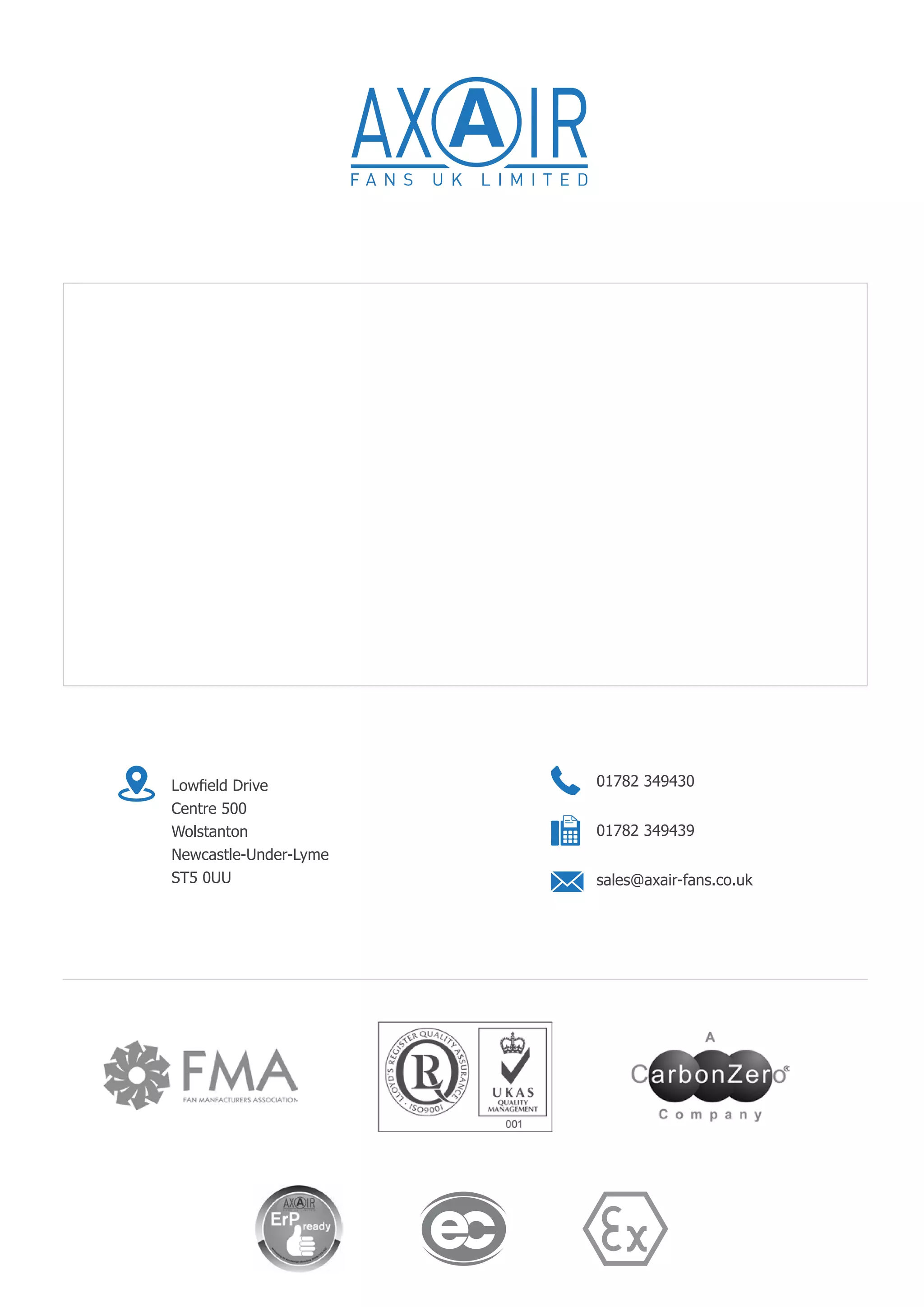 Axair Fans - Range Brochure 2015