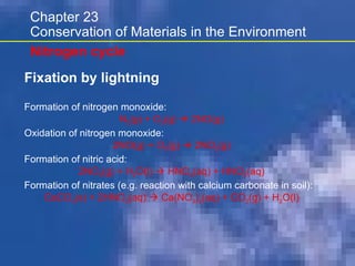 C23 conservation of materials in the environment | PPT