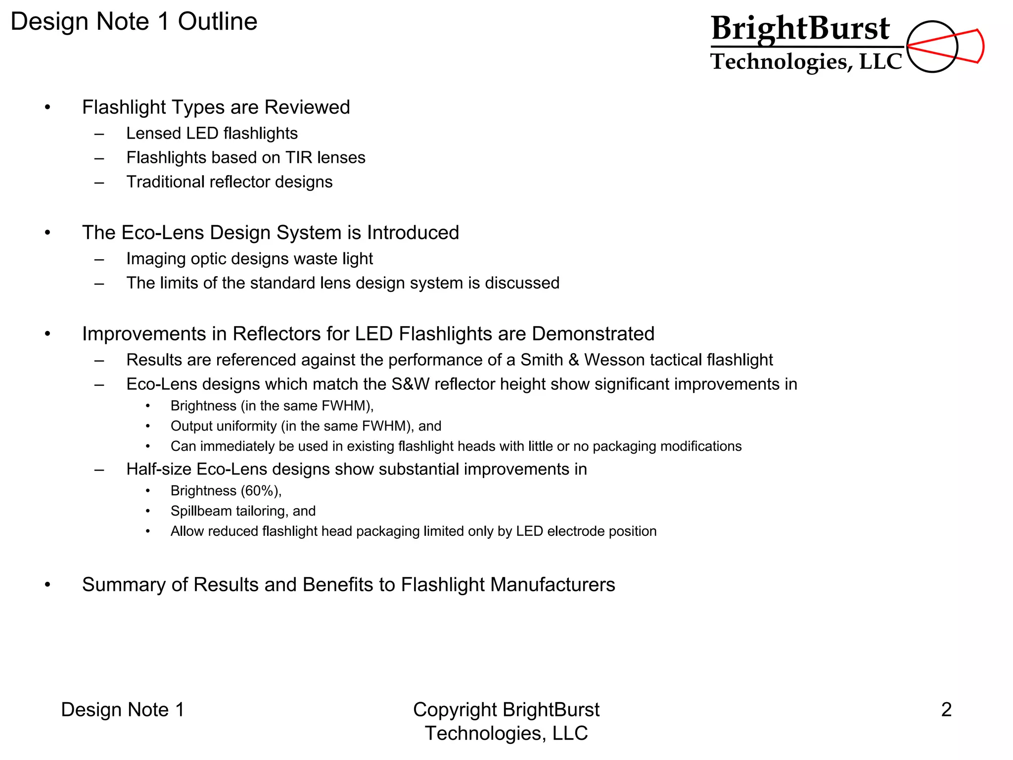 DESIGN NOTE 1 - REFLECTOR FLASHLIGHTS | PDF