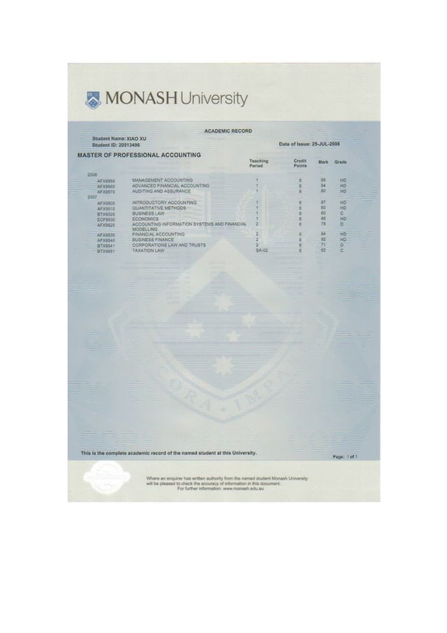Monash transcript | DOC
