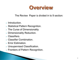 Statistical Pattern recognition(1) | PDF