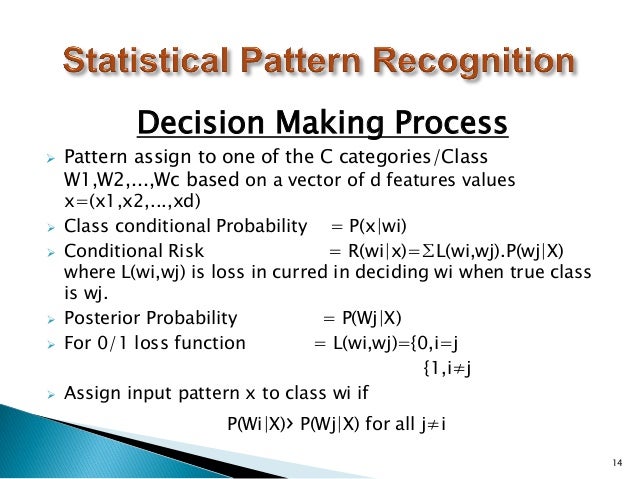 Statistical Pattern recognition(1) Statistical Pattern recognition(1)