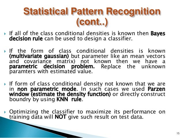 Statistical Pattern recognition(1) Statistical Pattern recognition(1)