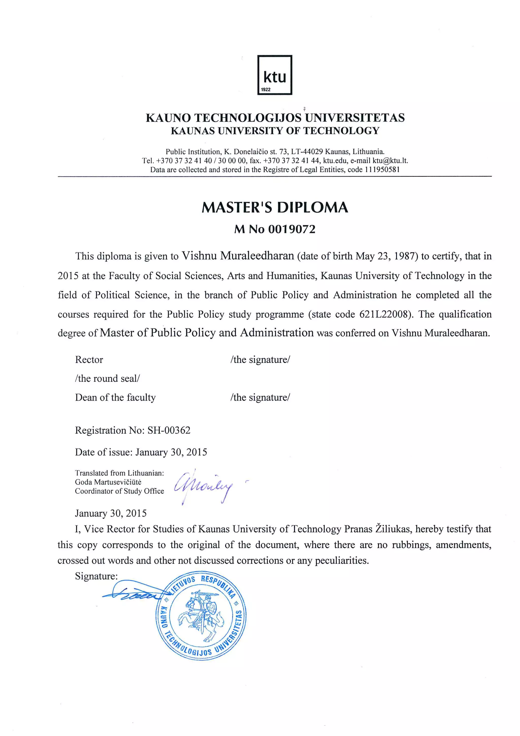 MASTER DIPLOMA TRANSLATION | PDF