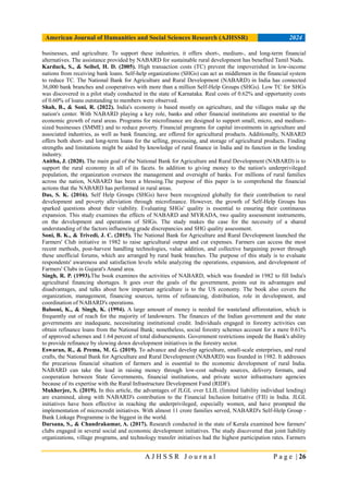 Role of NABARD-funded watershed projects in Sustainable Economic ...