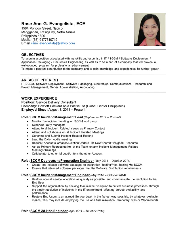 RoseAnnEvangelista_CV_2015 | PDF