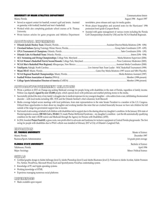 17 0222 JGC Resume | PDF | College Football | College Sports
