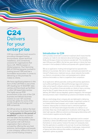 C24 company overview brochure lowres | PDF