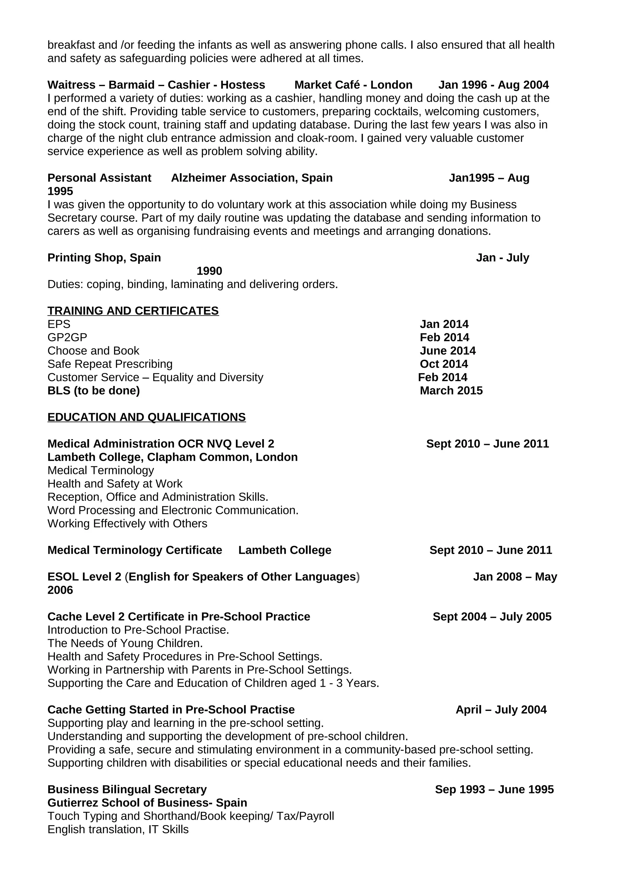 Rosana Romano CV | DOC