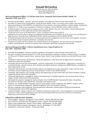 Resume Donald McCutchen v4 | DOCX | Telecommunications Industry ...