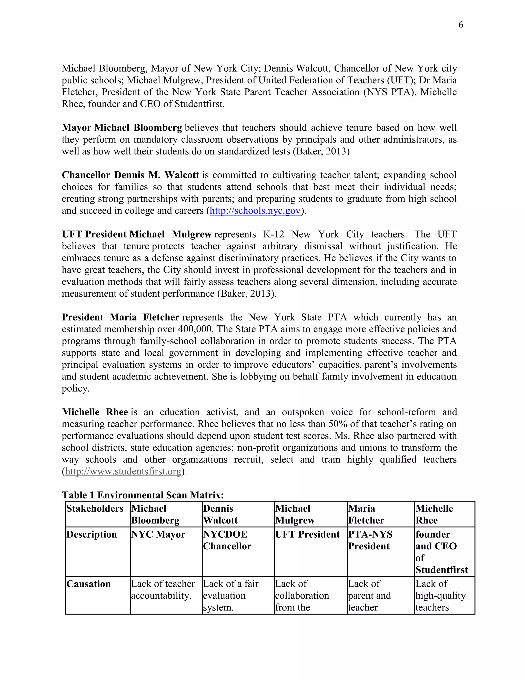 Reducing the Number of Under-performing Teachers in K-12 Schools in New ...