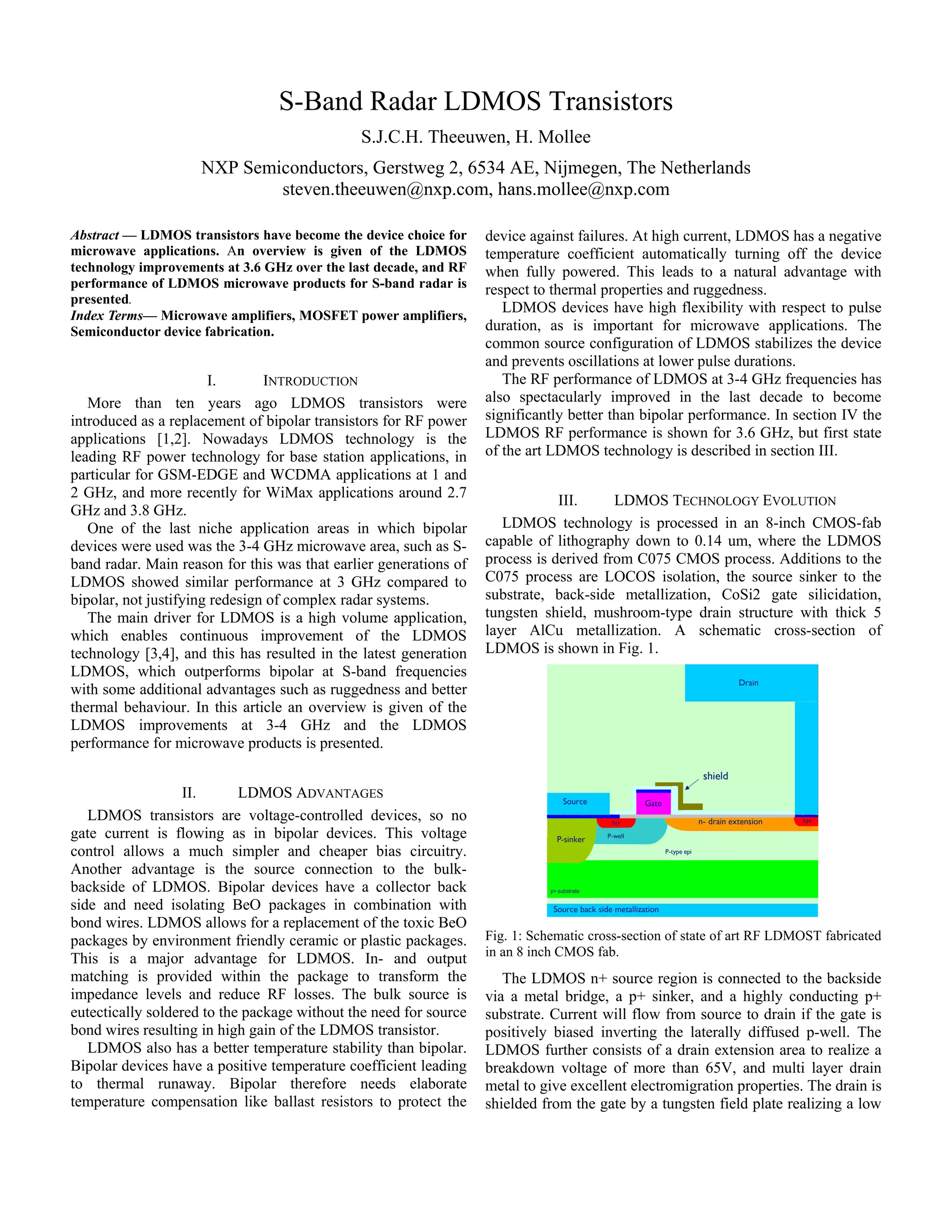 S-Band Radar LDMOS Transistors EuMW2009 | PDF