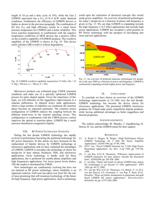 S-Band Radar LDMOS Transistors EuMW2009 | PDF