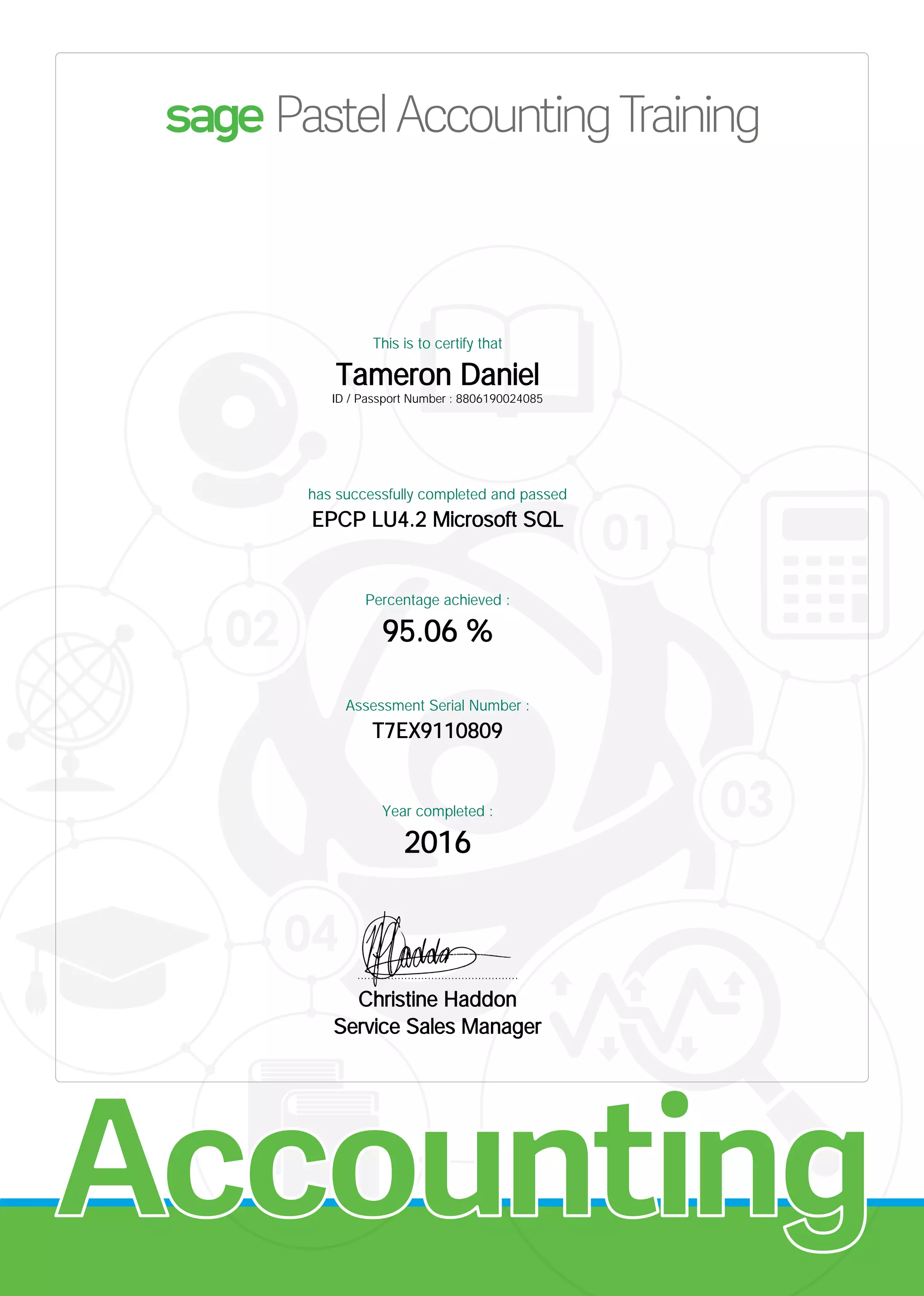 Tameron Daniel Microsoft SQL | PDF
