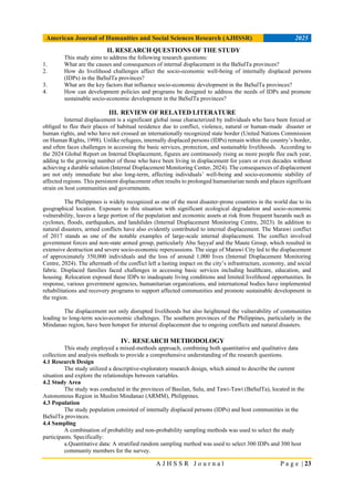INTERNAL DISPLACEMENT AND LIVELIHOOD CHALLENGES: FACTORS AFFECTING SOCIO-ECONOMIC DEVELOPMENT IN ...