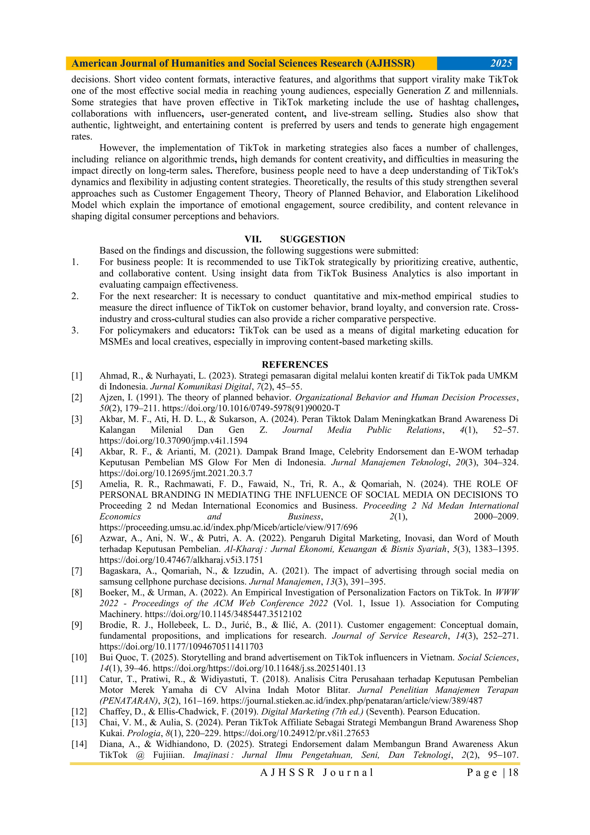 Optimizing TikTok as a Digital Marketing Strategy: A Review of the ...