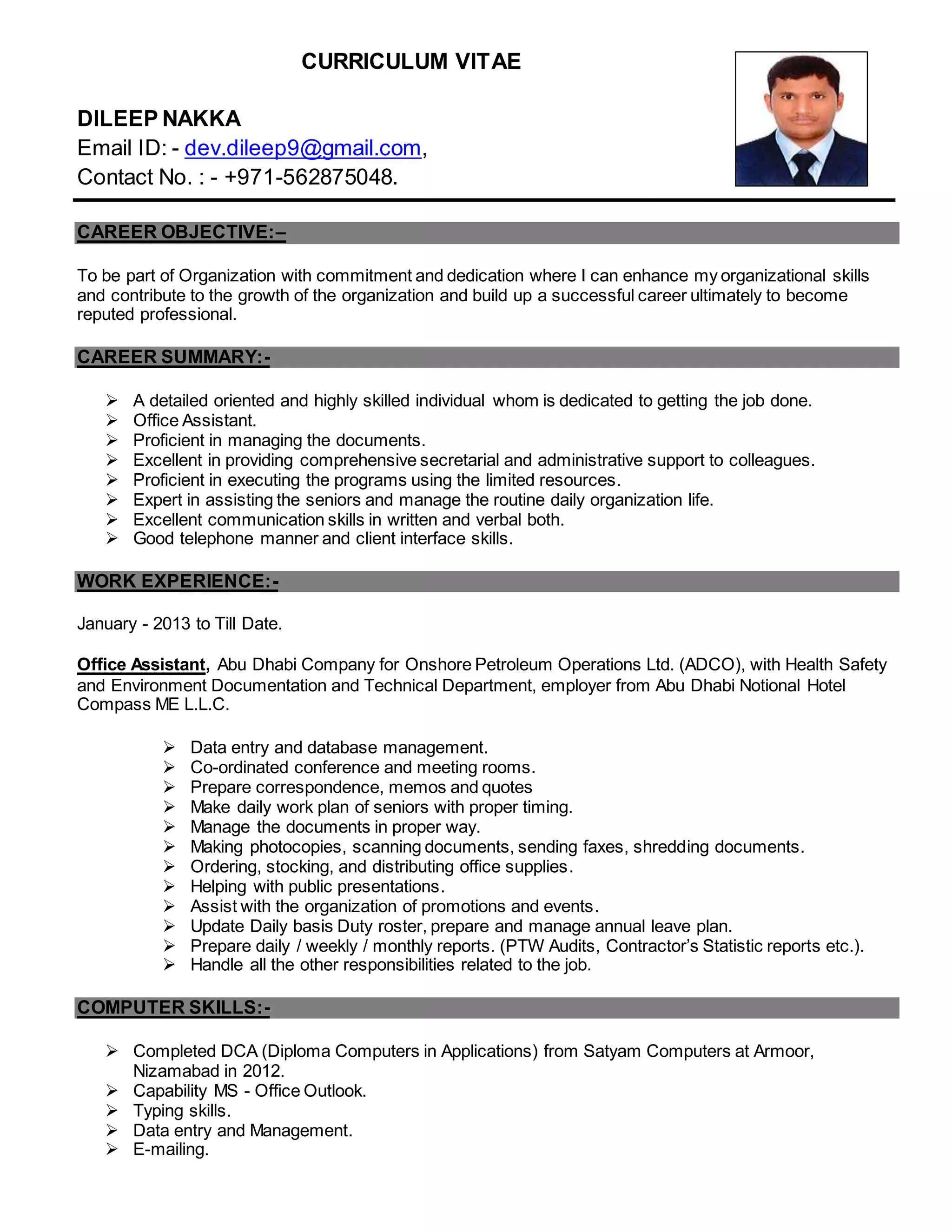 Updated Curriculum Vitae | DOCX
