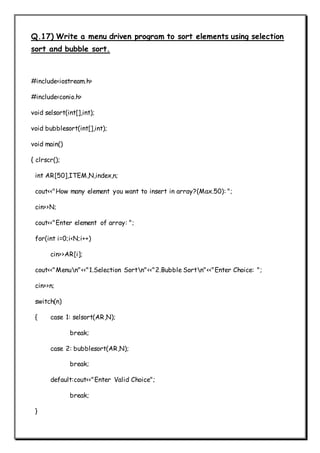 C++ 25 programs Class XII | PDF
