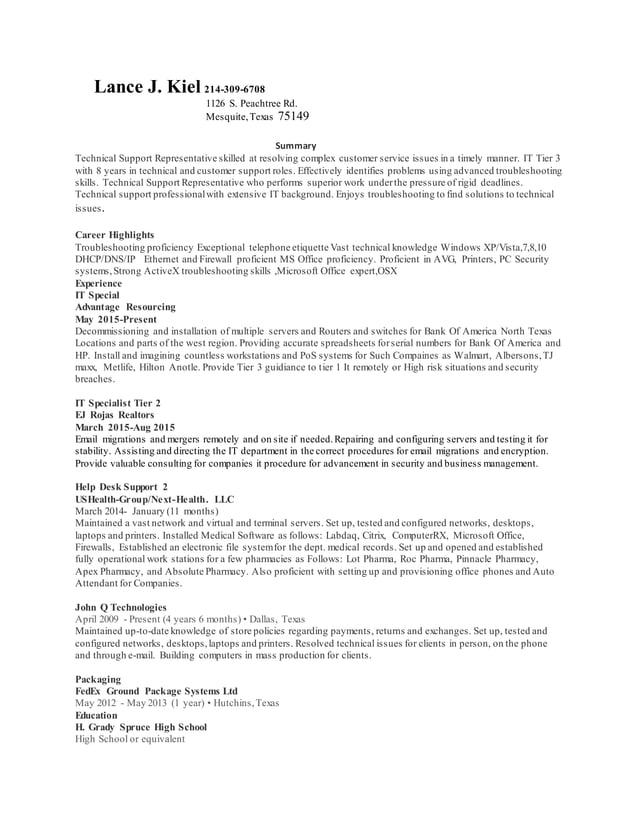 Lance Kiel resume new (1) | PDF