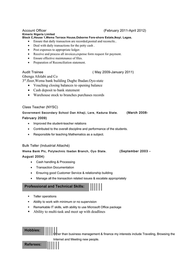 ODEYALE Anthony Ayodele New cv | DOC