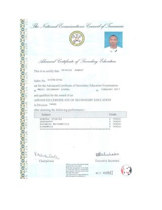 form six certificate | PDF