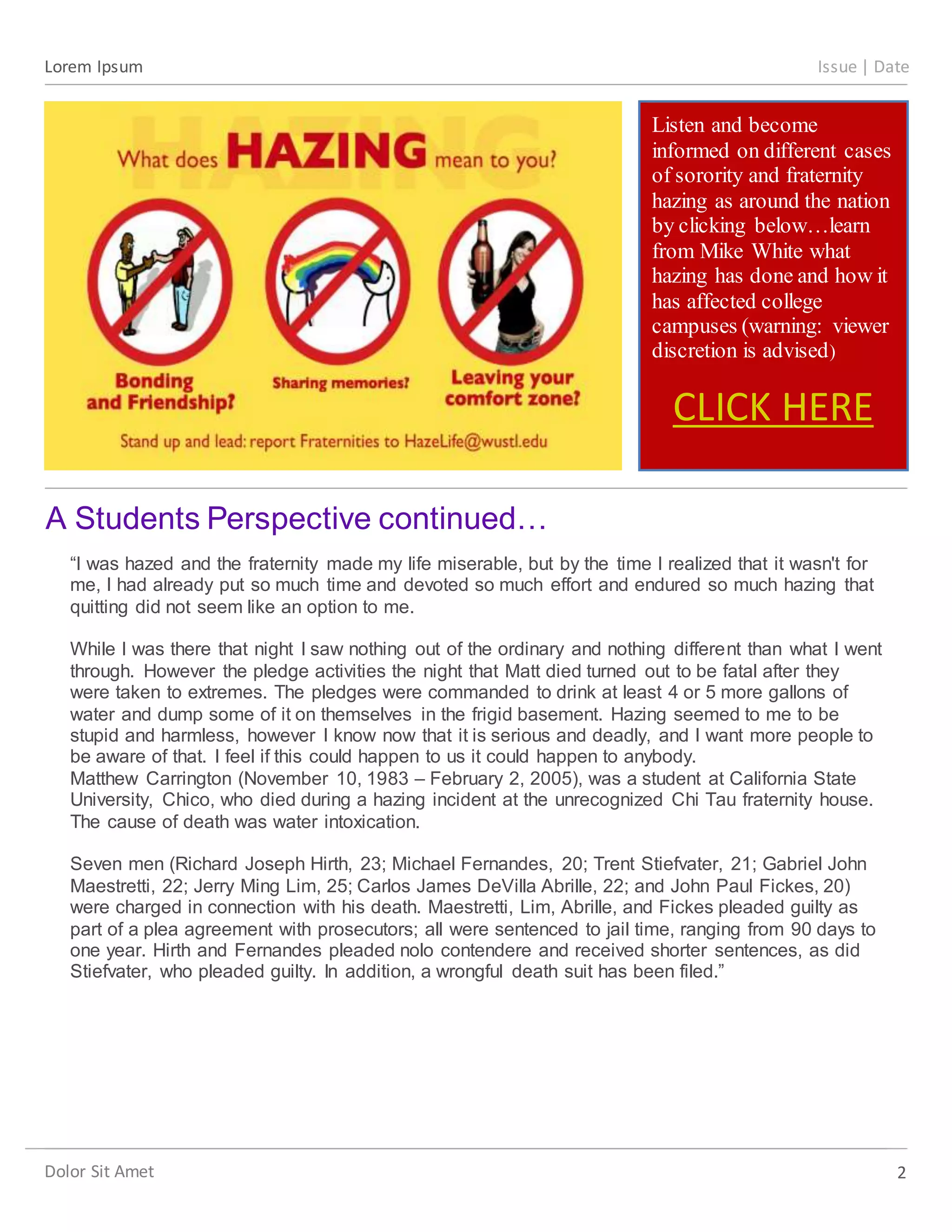 Hazing | DOCX