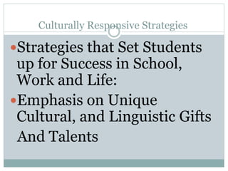Culturally Responsive Strategies to Enhance ESL Instruction in (1 ...