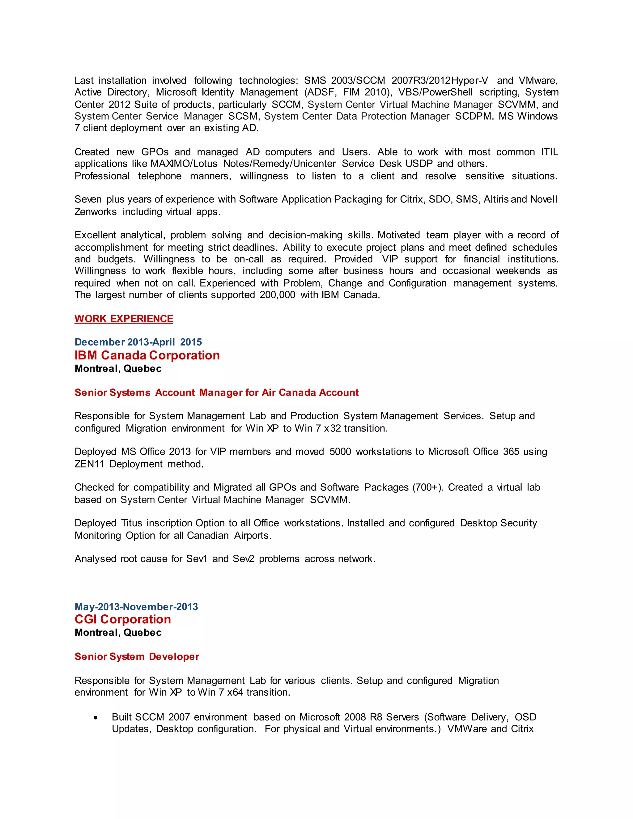 Resume | DOCX | Operating Systems | Computer Software and Applications