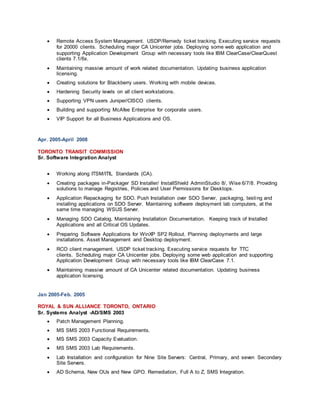 Resume | DOCX | Operating Systems | Computer Software and Applications