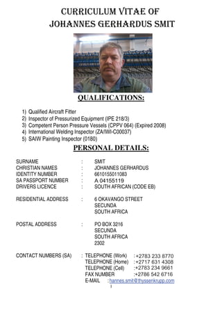 JG Smit - CV | PDF