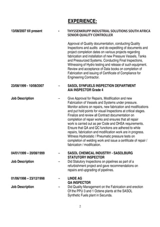 JG Smit - CV | PDF