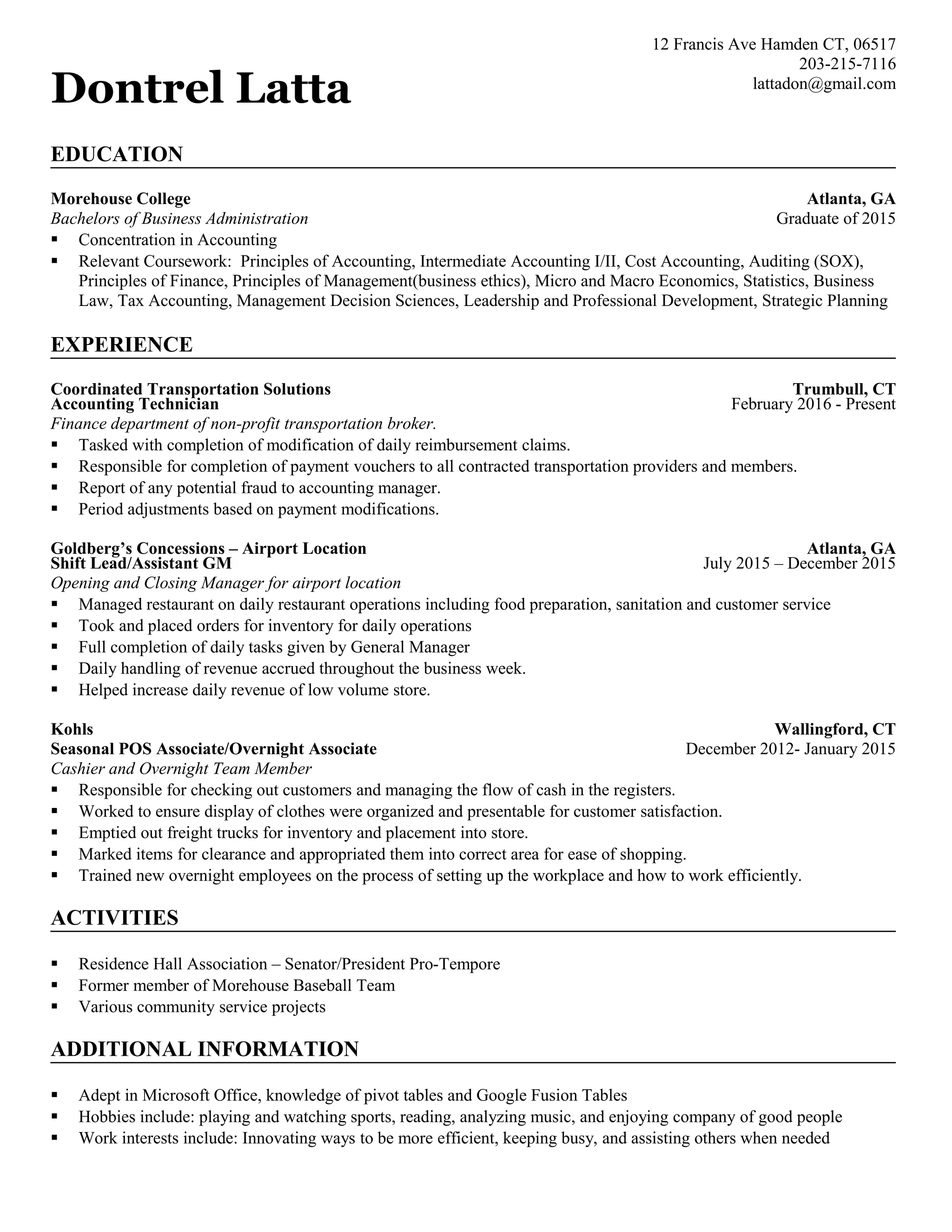 Dontrel Latta Resume (1) (1) (1) | DOC