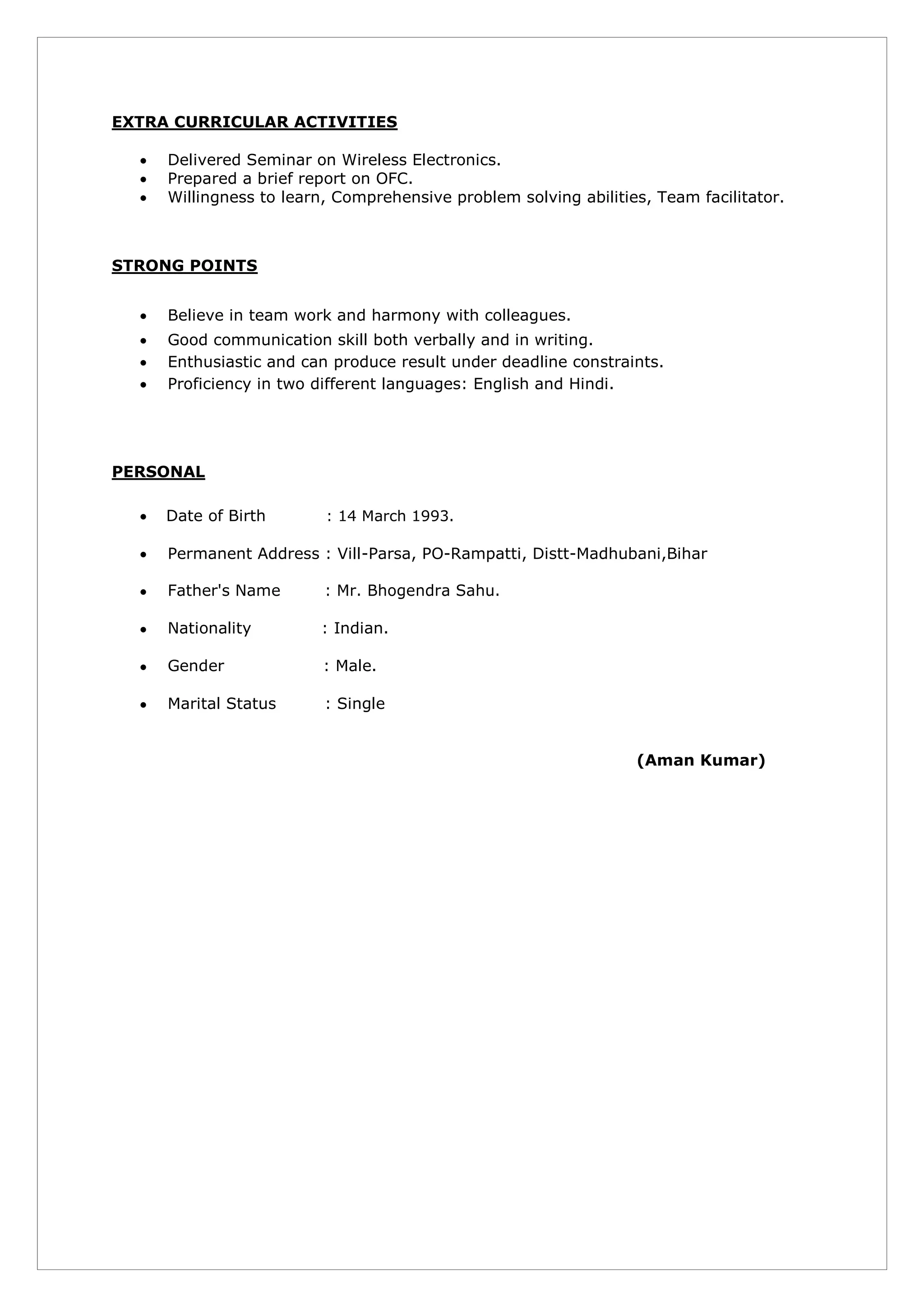 aman RESUME-SSE | PDF