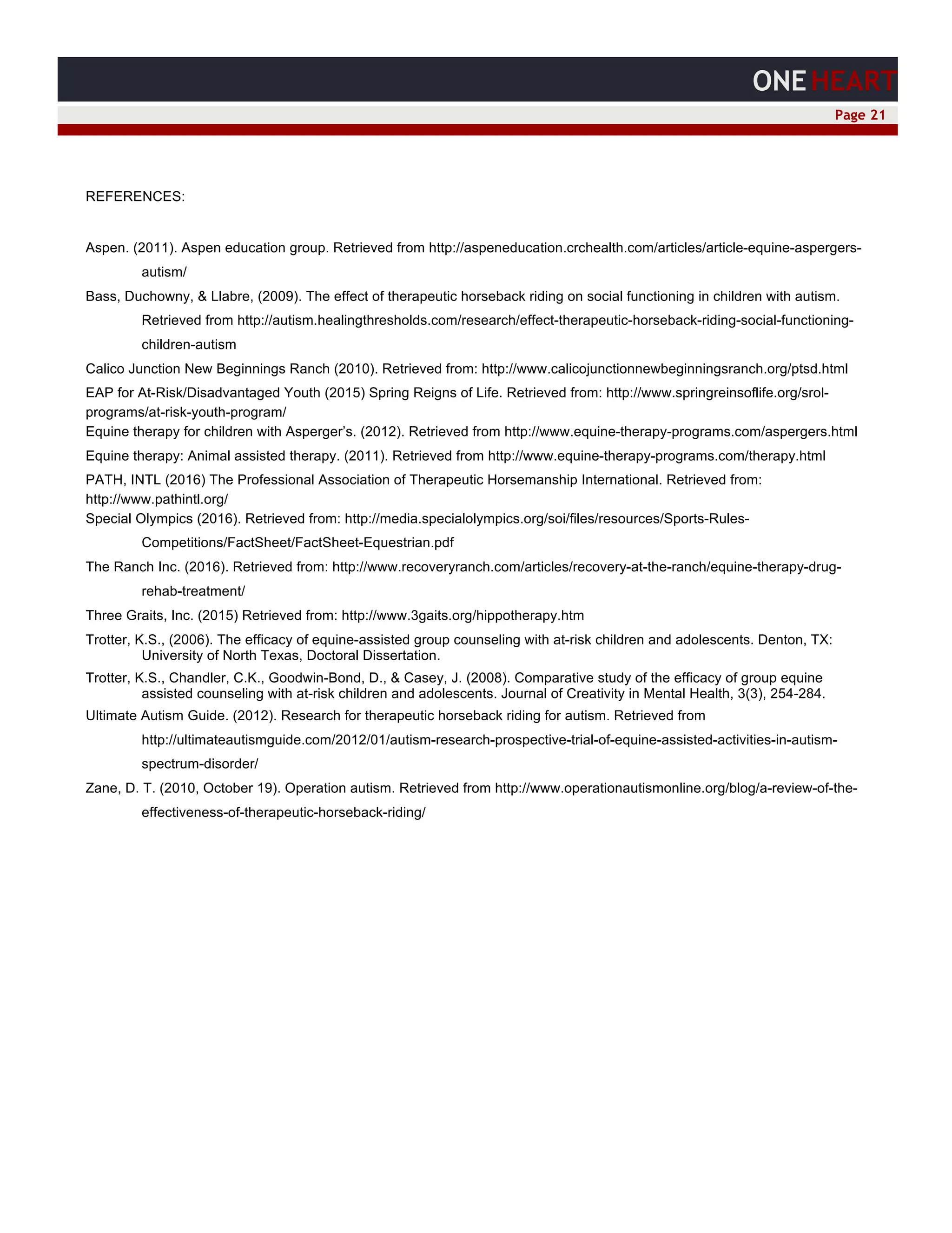 Pitch Letter One Heart - FINAL | PDF | Equine Sports | Sports