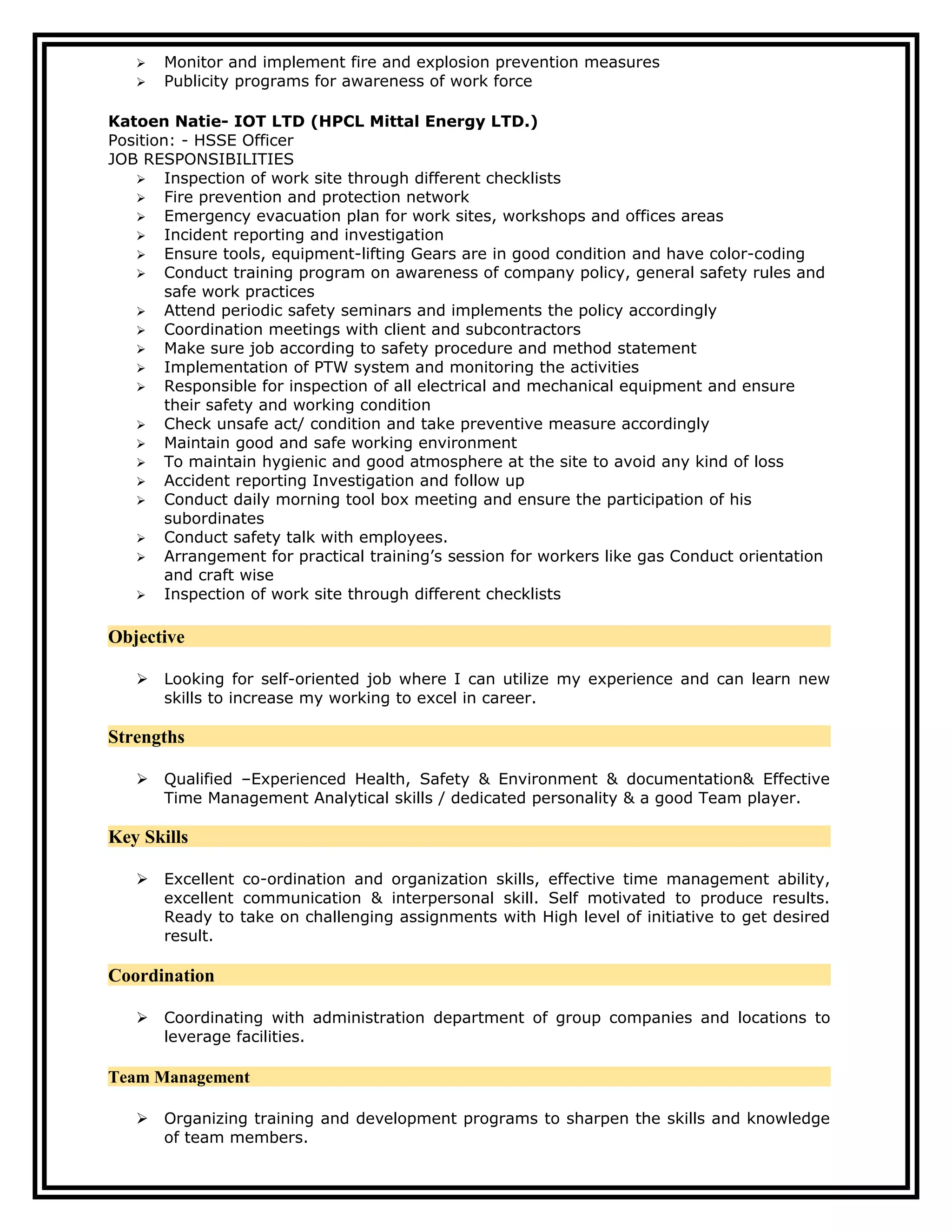I.P. Mishra. Resume | DOC