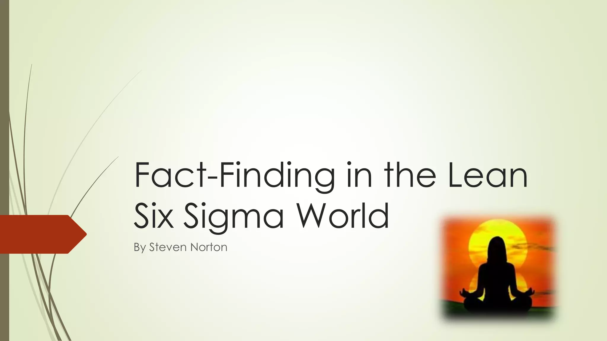 Fact-Finding + the Lean Six Sigma World | PPT