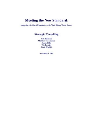 Disney Guest Service Strategy | PDF