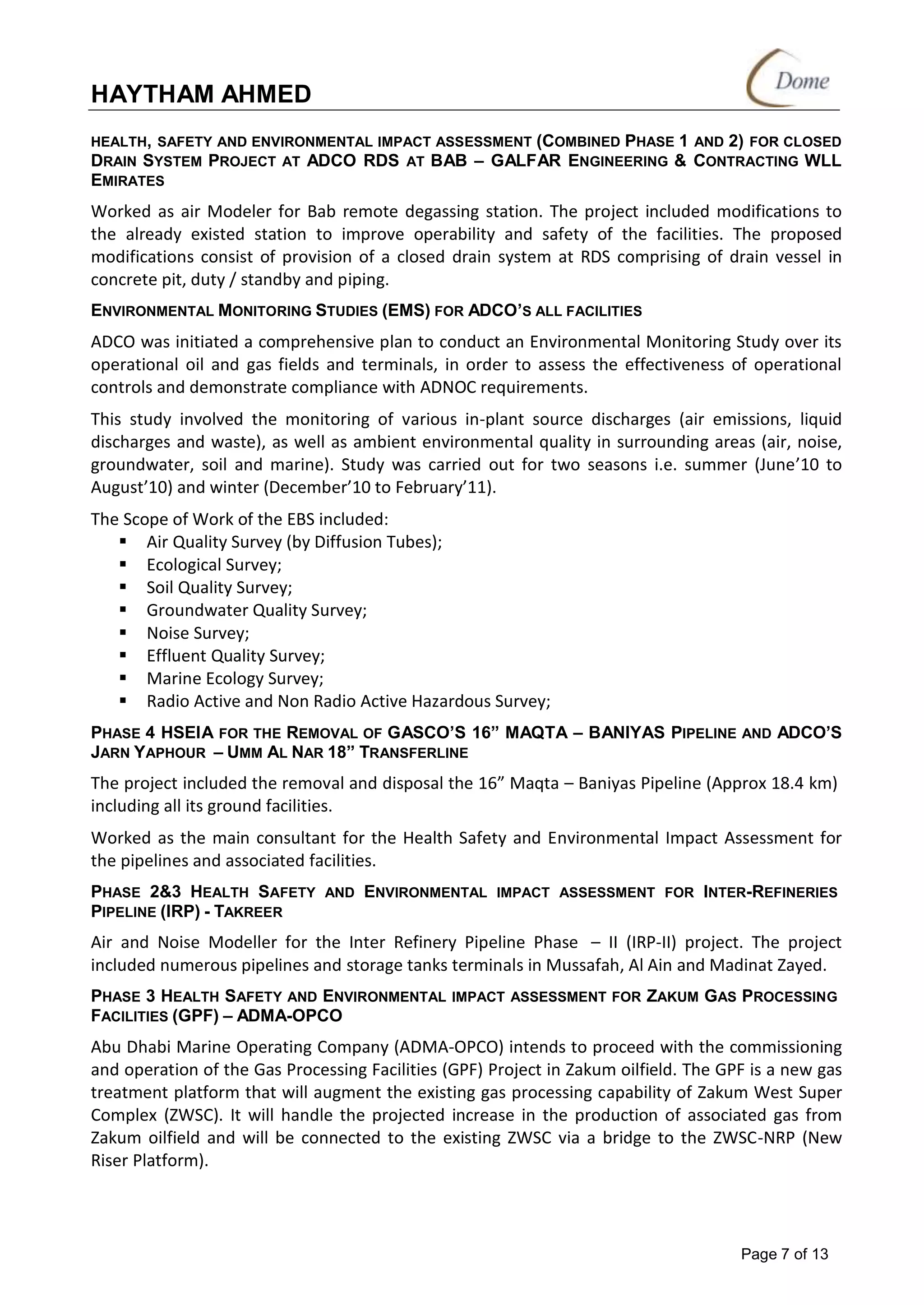 Haytham Ahmed CV - Technical Director - Oct 2015 | PDF