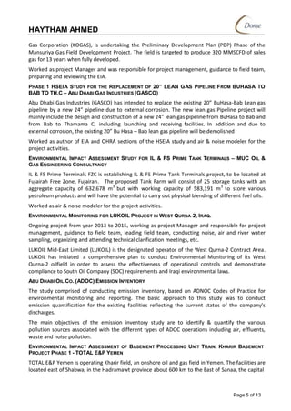 Haytham Ahmed CV - Technical Director - Oct 2015 | PDF