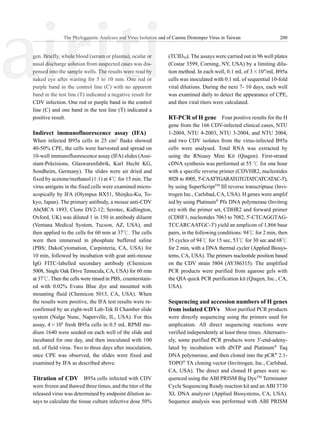 2008Phylogenetic Analysis and Isolation of CDV | PDF | Infectious ...