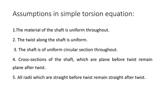 Simple torsion equation | PPTX | Physics | Science