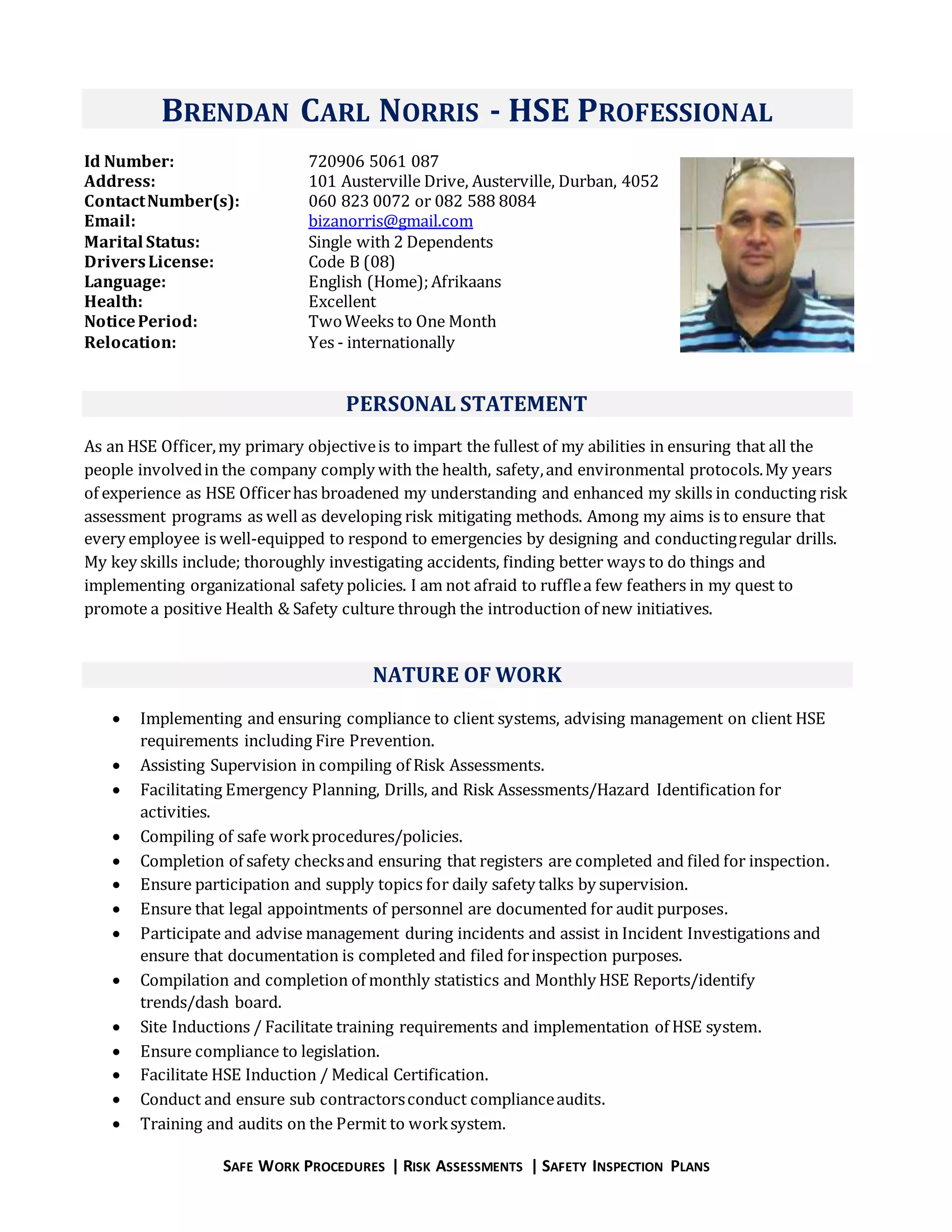 Brendan Norris CV-2 | DOCX