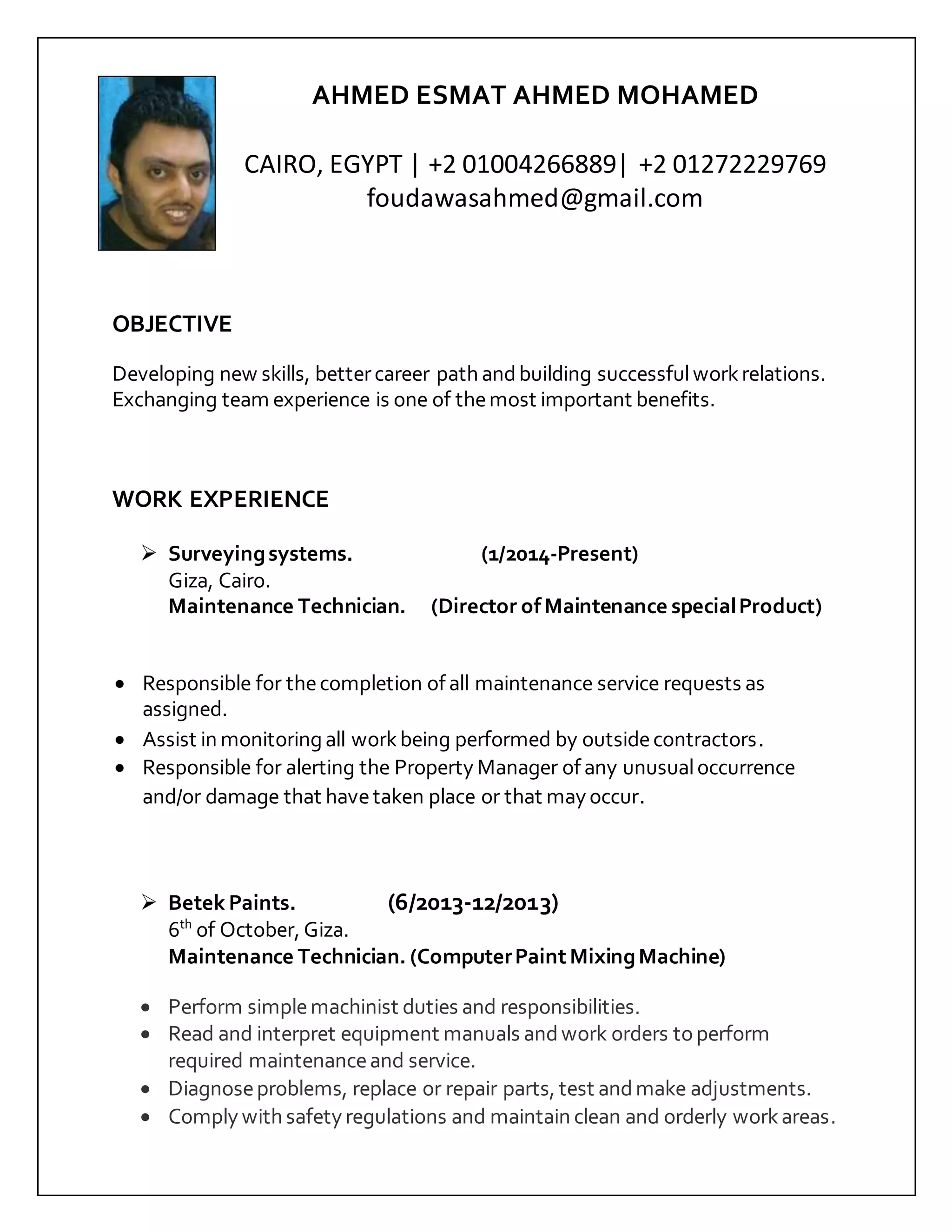 AHMED ESMAT AHMED MOHAMED | PDF